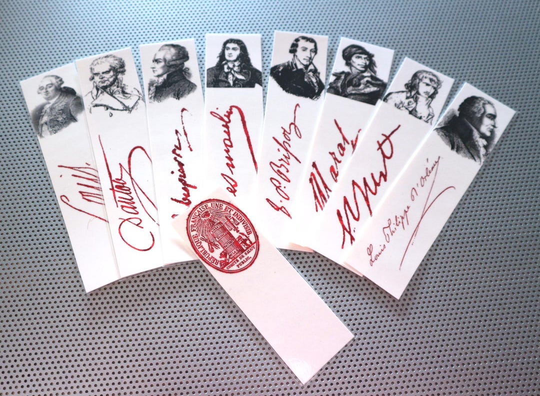 French Revolutionaries Bookmark Set of 9 France Revolution Portrait ...