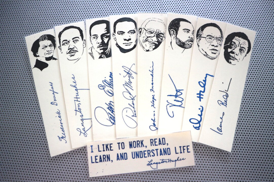 Black Writers Bookmarks / Set of Nine Handmade African American ...