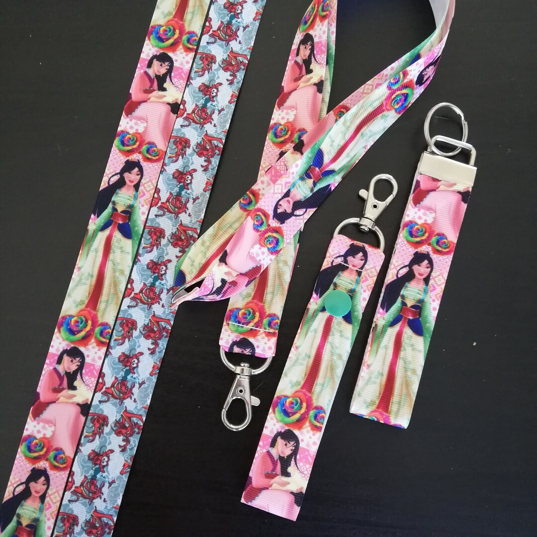 Mulan Keychain / Lanyard Disney Princesses - Etsy