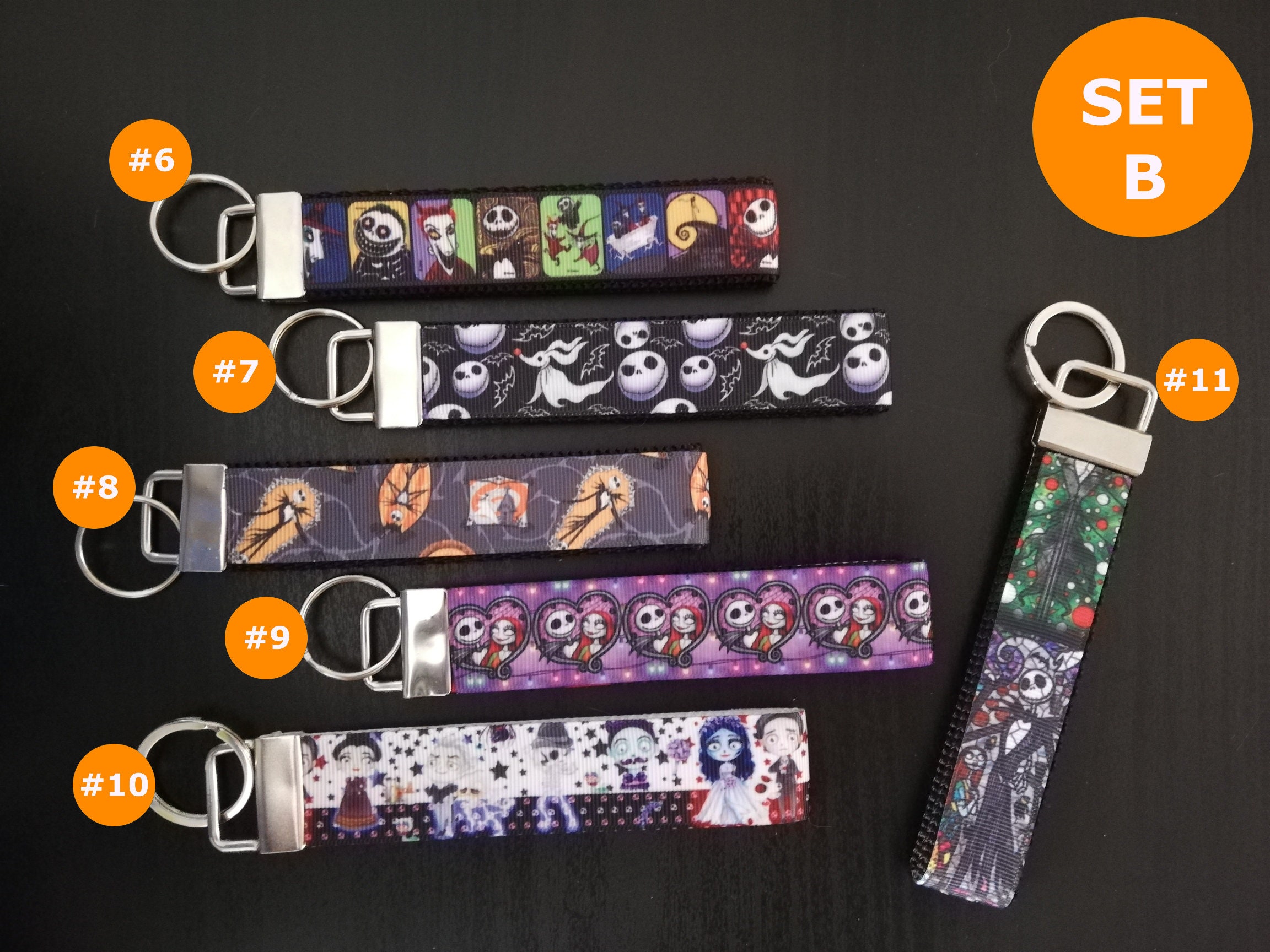 Tim Burton nightmare Before Christmas/corpse Bride Keychain - Etsy