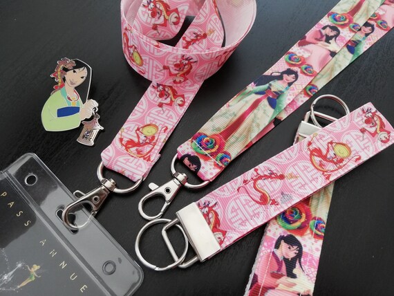 Mulan Keychain / Lanyard Disney Princesses | Etsy