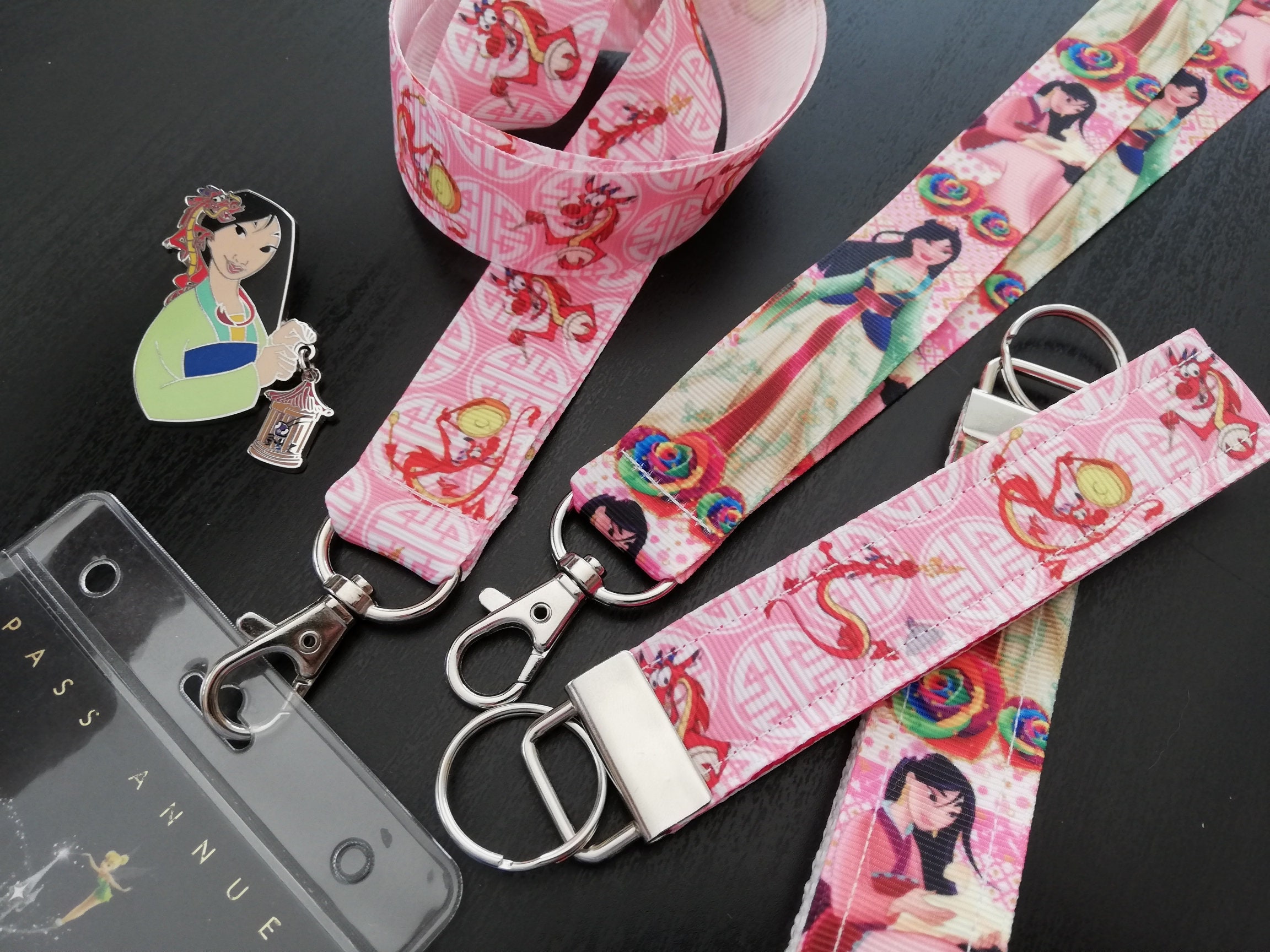 Mulan Keychain / Lanyard Disney Princesses | Etsy
