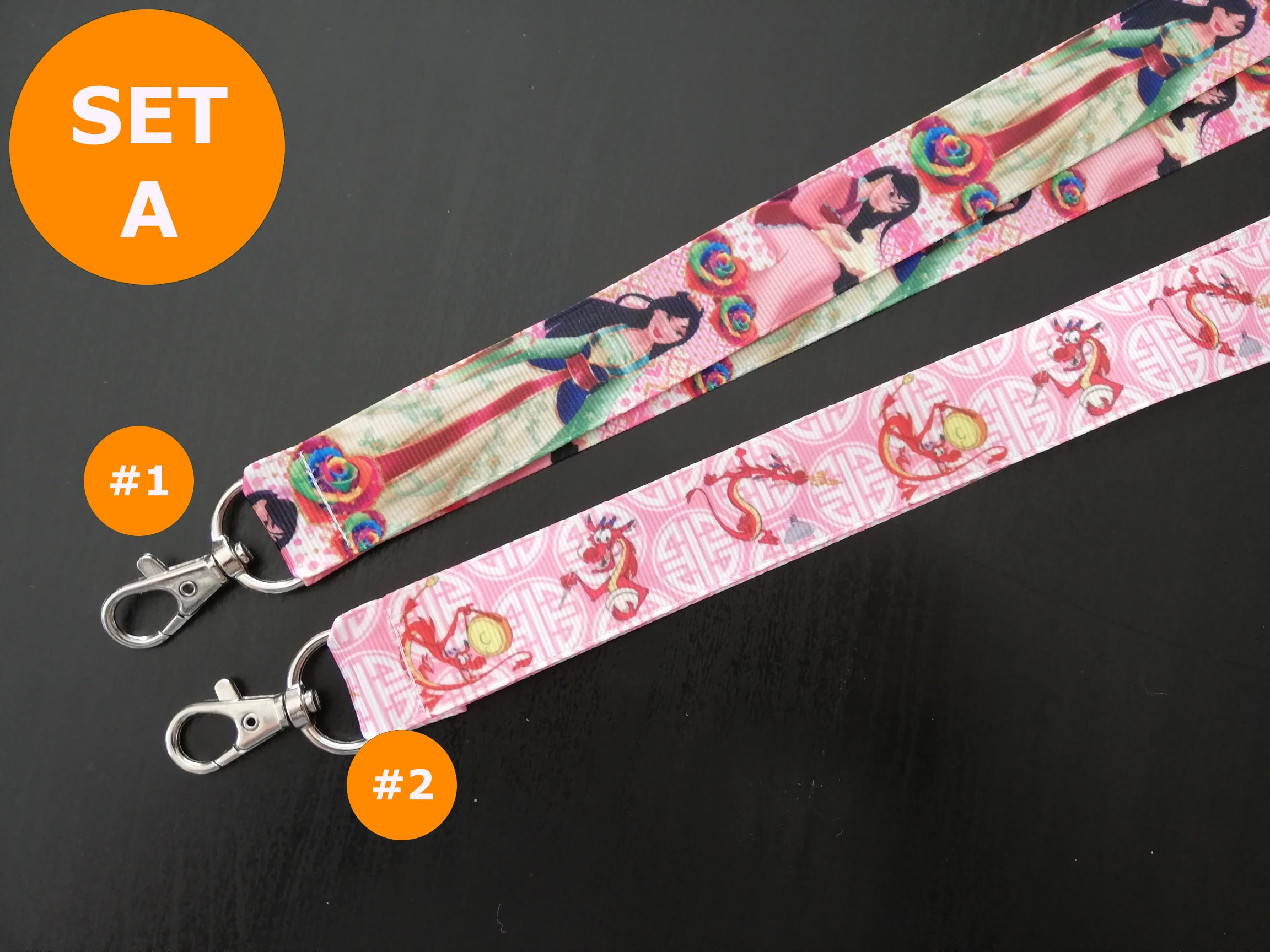 Mulan Keychain / Lanyard Disney Princesses | Etsy