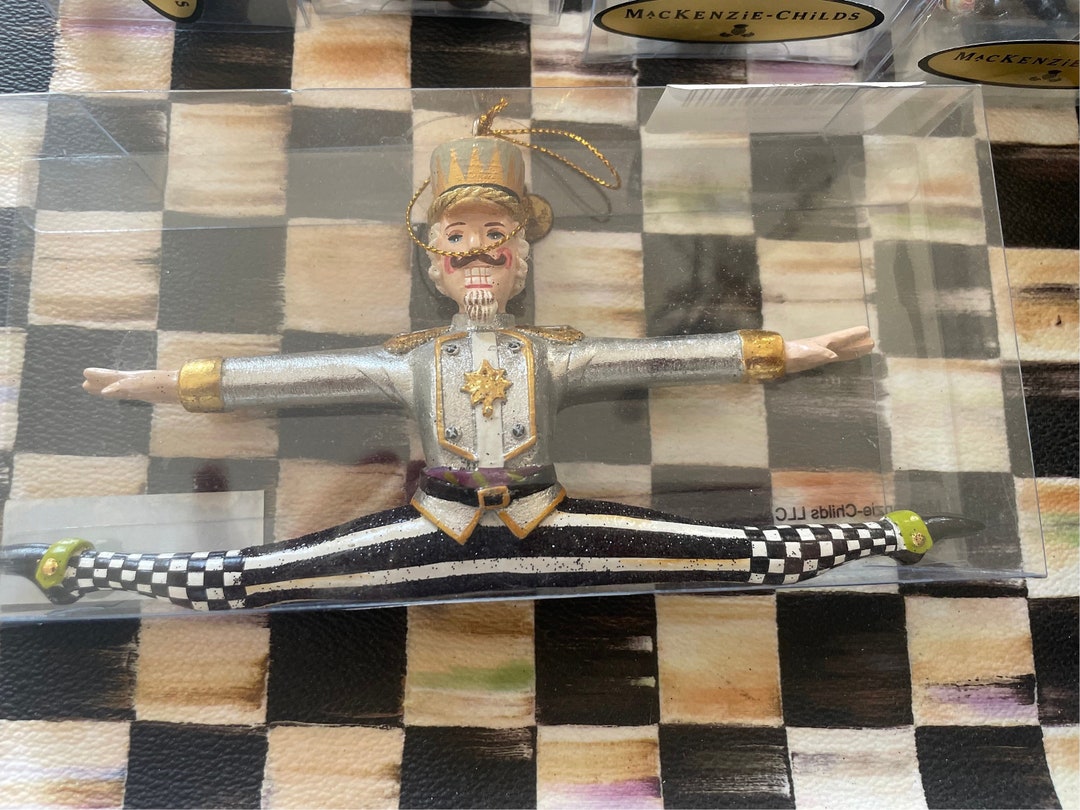 Mackenzie Childs LEAPING NUTCRACKER Christmas Tree Ornament RARE ...