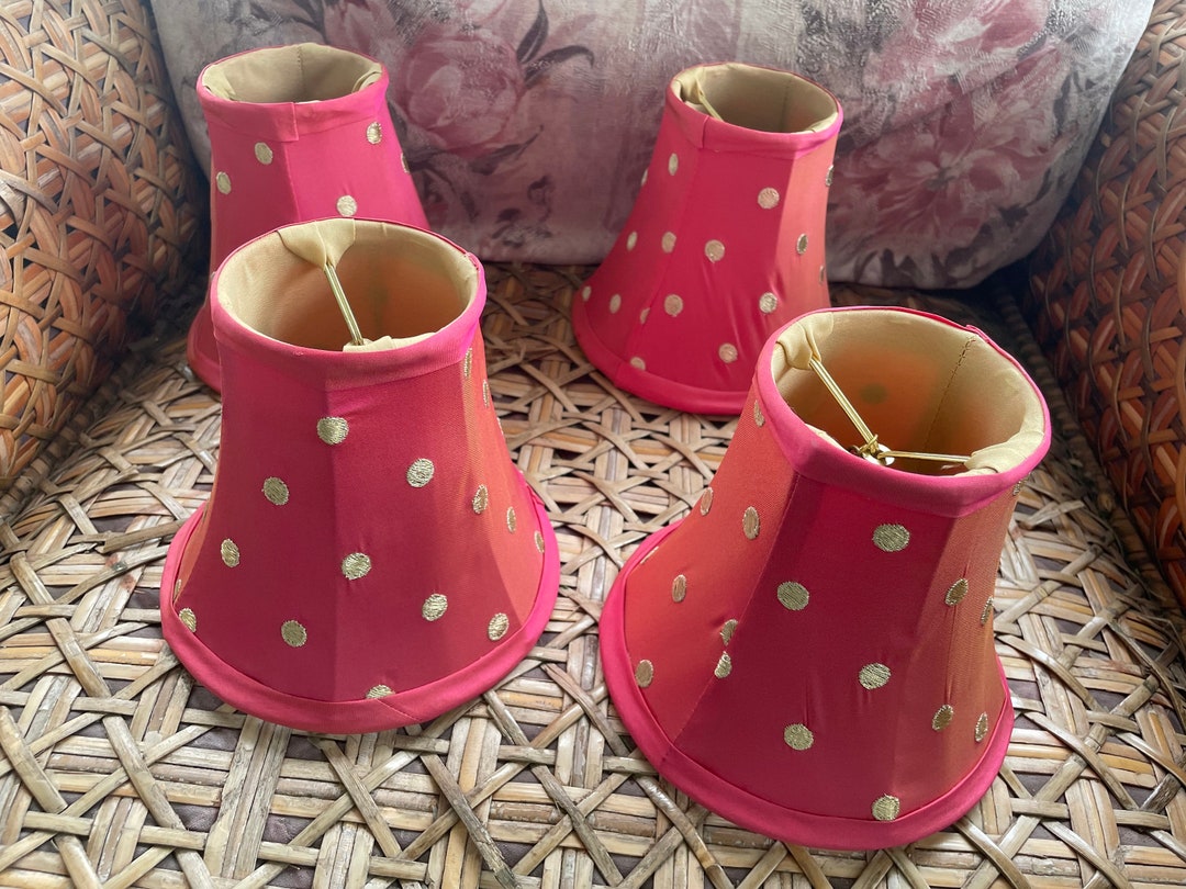 ONE Mackenzie Childs Pink White Polka Dot Fabric Whimsical Mini ...