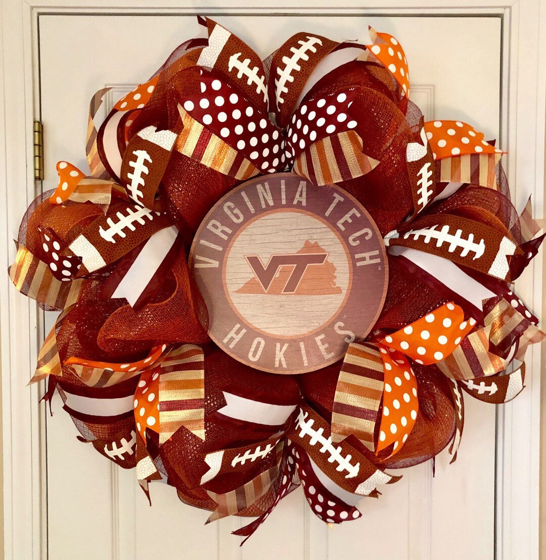 Virginia Tech Wreath, Hokies Wreath, VT Wreath, Hokies Football Wreath ...