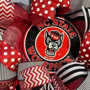 NC State Wreath, Wolfpack Wreath, North Carolina State Wreath, NC State ...
