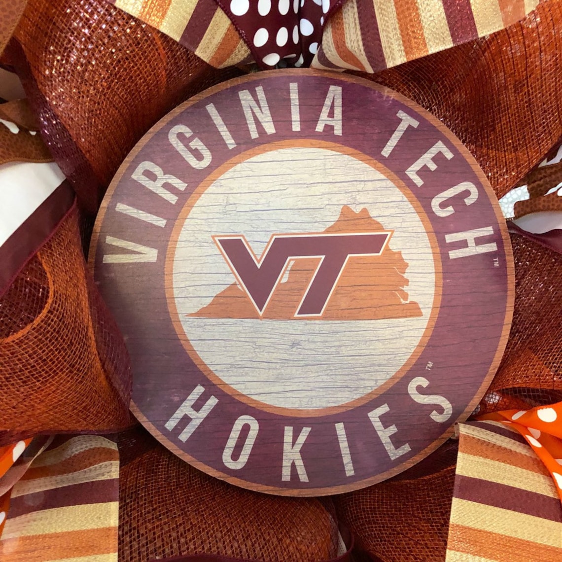 Virginia Tech Wreath Hokies Wreath VT Wreath Hokies | Etsy