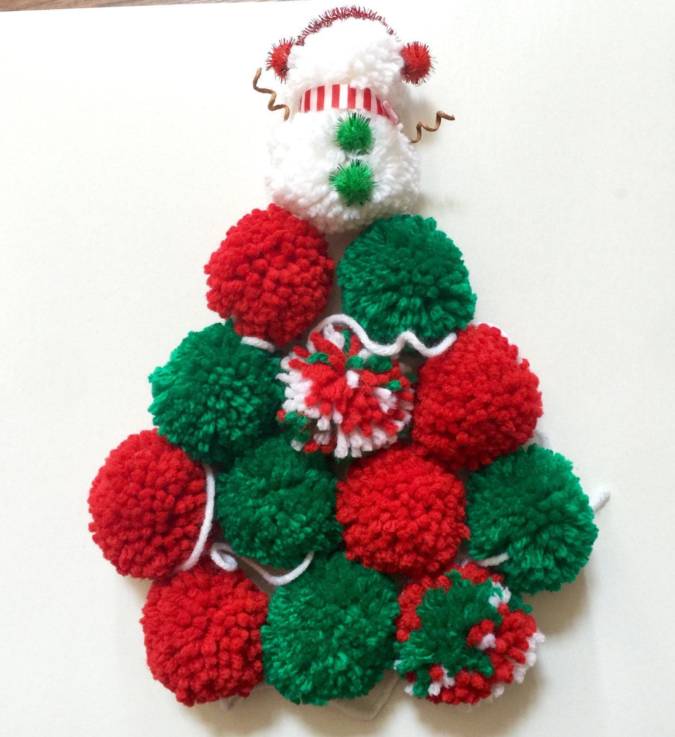 Christmas Pom Pom Garland, Christmas Garland, Christmas Mantle Decor ...