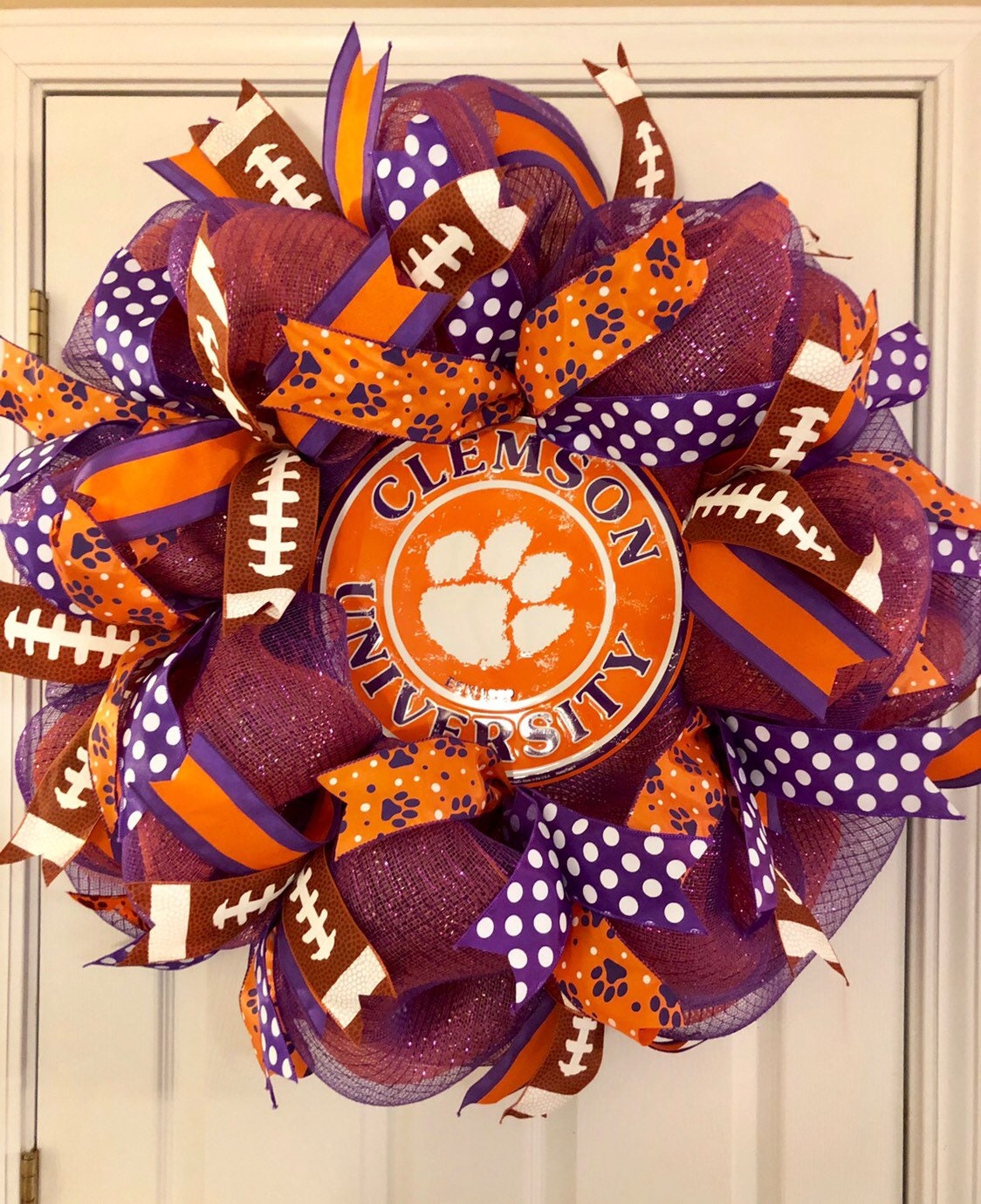 Clemson Wreath, Clemson University Wreath, Clemson Tigers Wreath ...