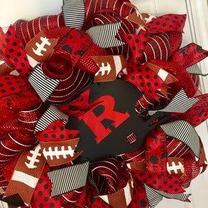 Rutgers Wreath, Rutgers Decor, Rutgers Football Wreath, Rutgers ...