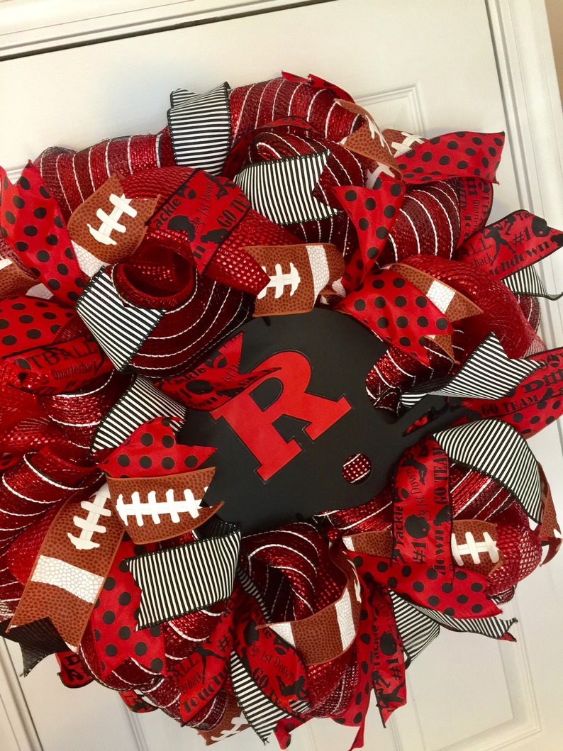 Rutgers Wreath Rutgers Decor Rutgers Football Wreath - Etsy