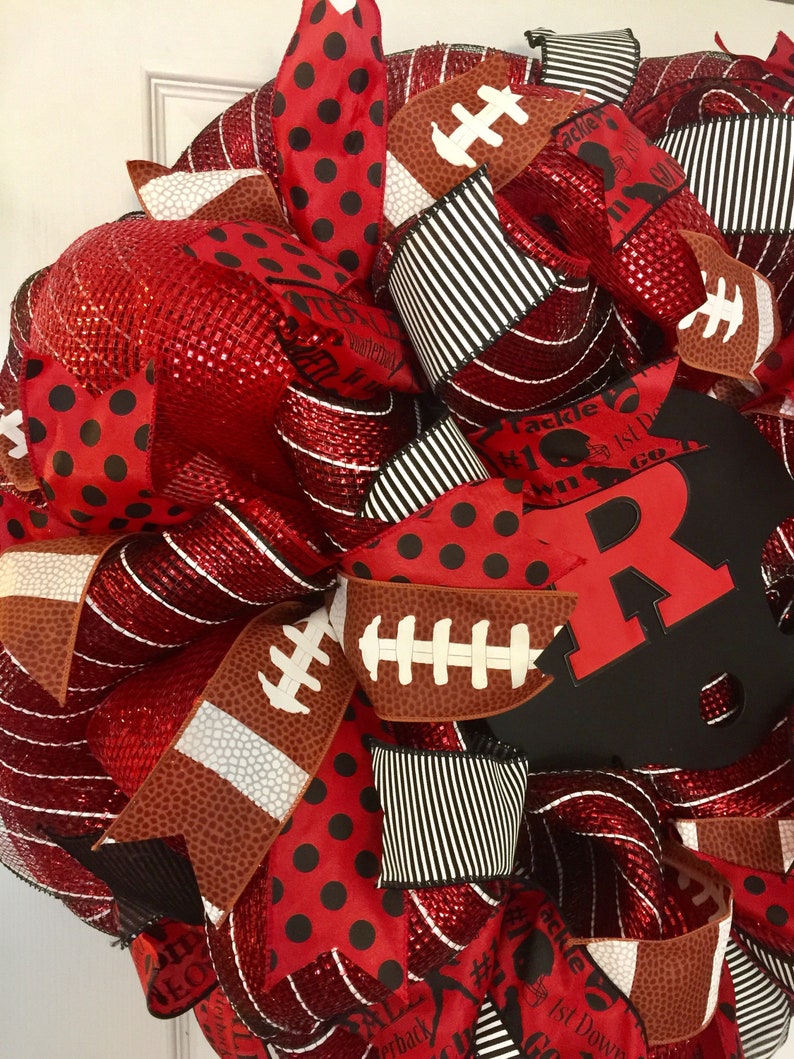 Rutgers Wreath Rutgers Decor Rutgers Football Wreath - Etsy