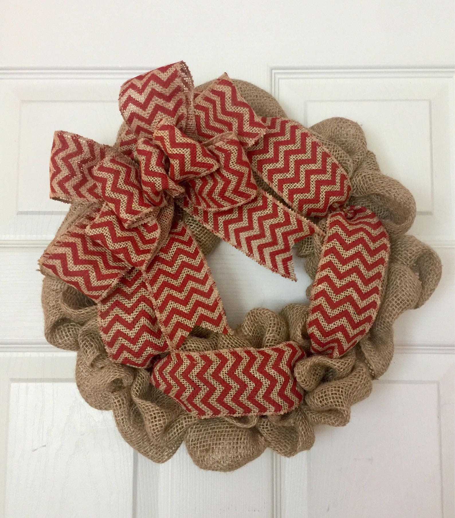 Burlap Wreath Mini Burlap Wreath Chevron Wreath Chevron - Etsy