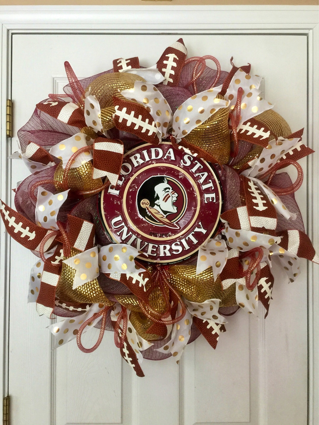 Florida State Wreath, FSU Wreath, Seminole Wreath, Seminole Decor ...