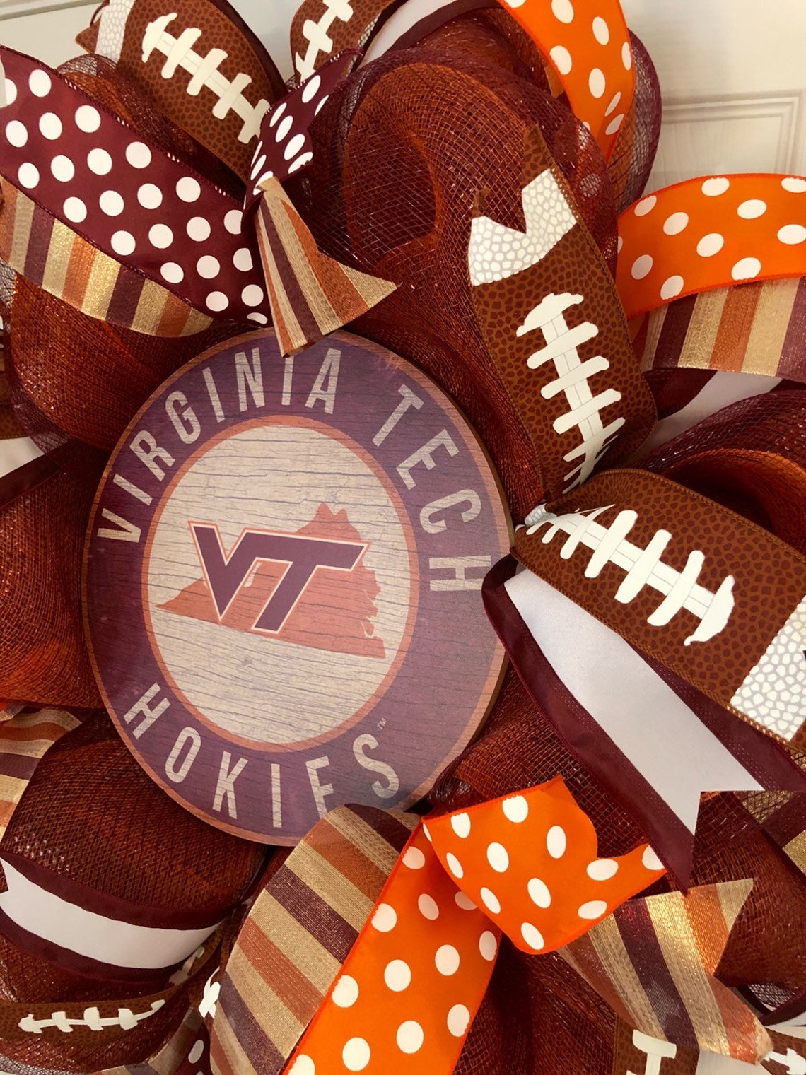 Virginia Tech Wreath Hokies Wreath VT Wreath Hokies | Etsy