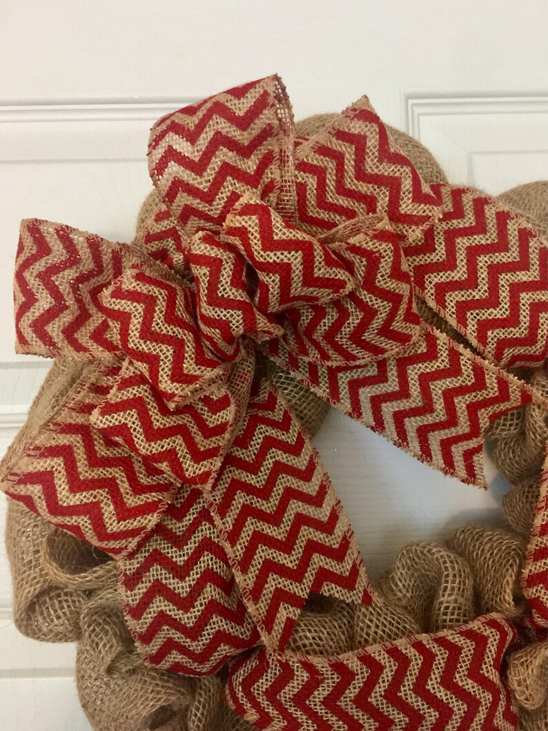 Burlap Wreath Mini Burlap Wreath Chevron Wreath Chevron - Etsy