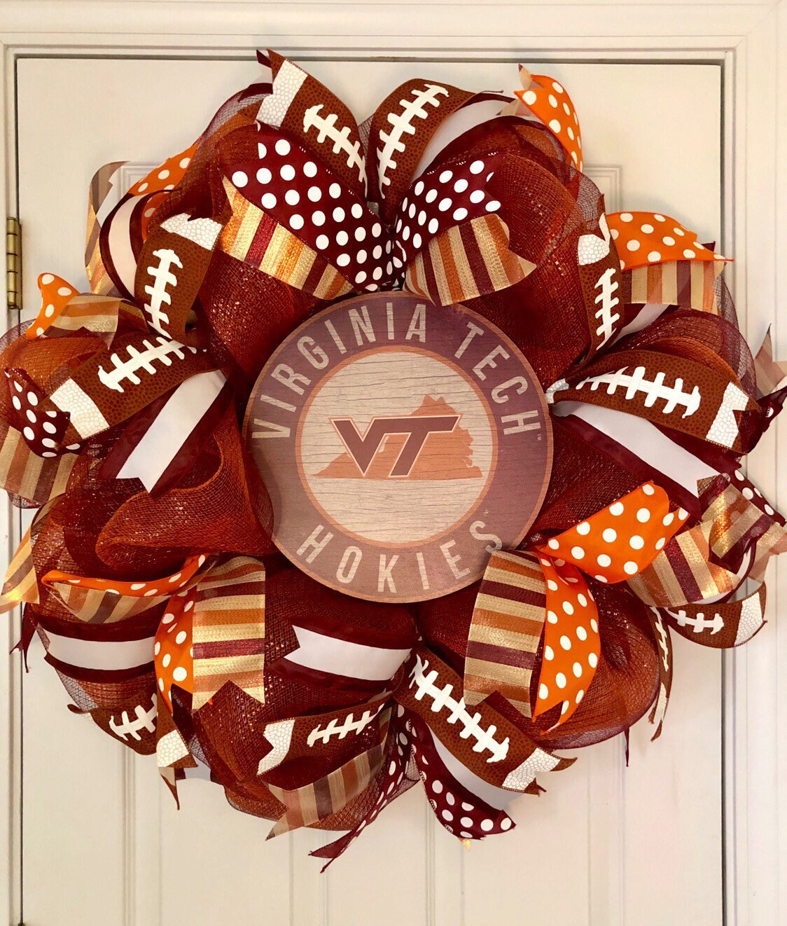 Virginia Tech Wreath Hokies Wreath VT Wreath Hokies - Etsy