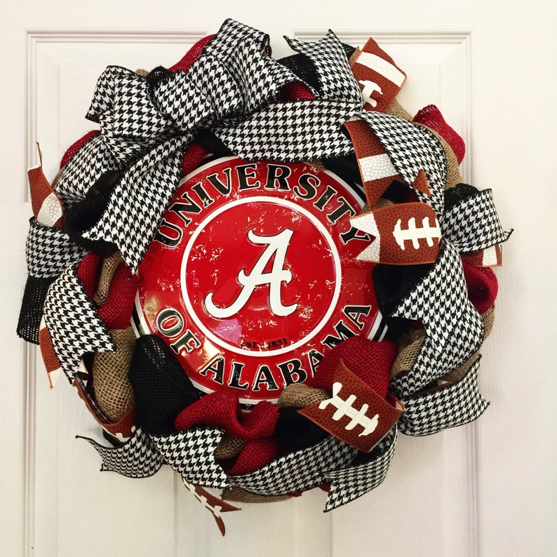 Alabama Wreath, University of Alabama Wreath, Crimson Tide Wreath, Roll ...