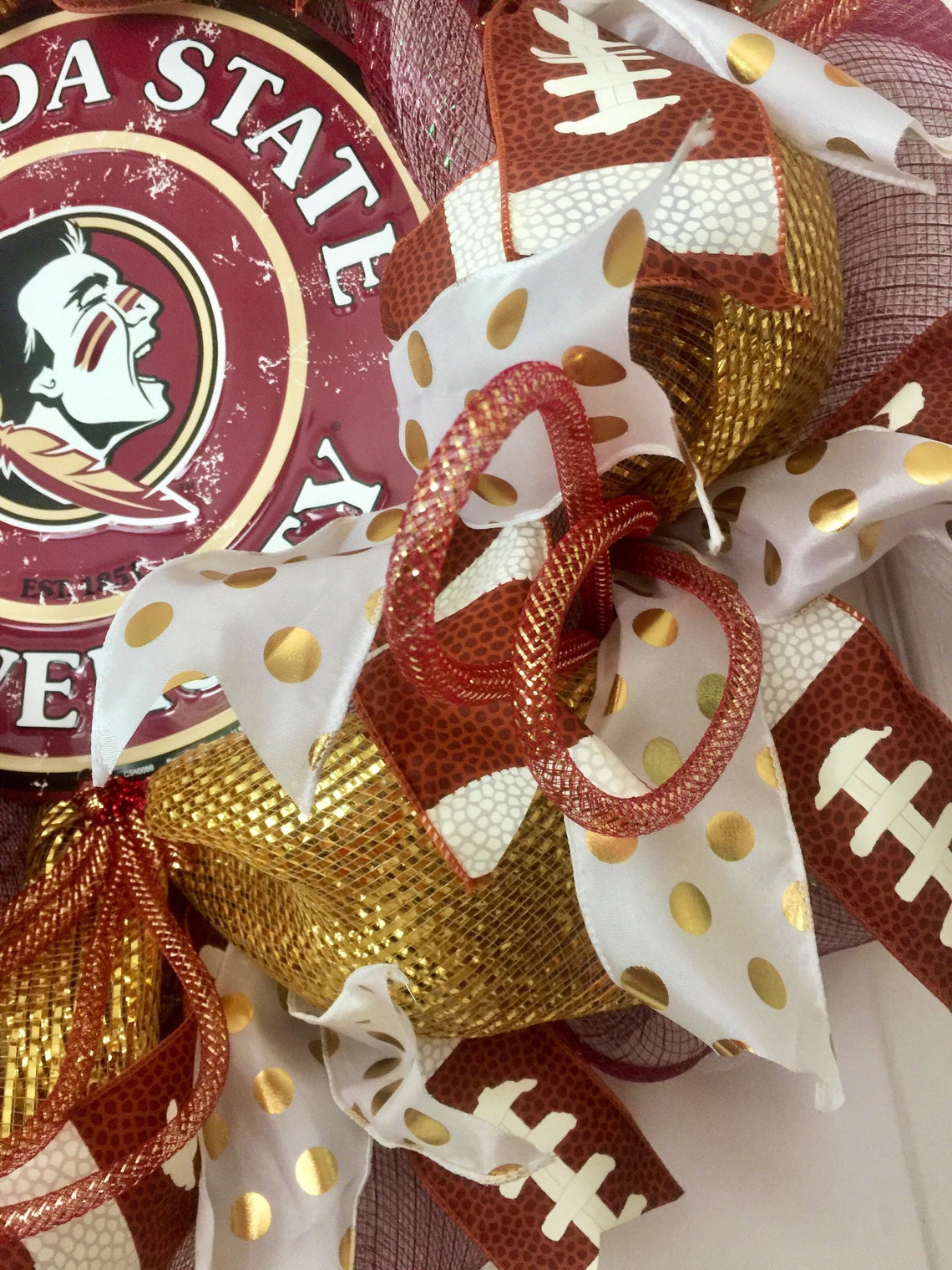 Florida State Wreath FSU Wreath Seminole Wreath Seminole - Etsy