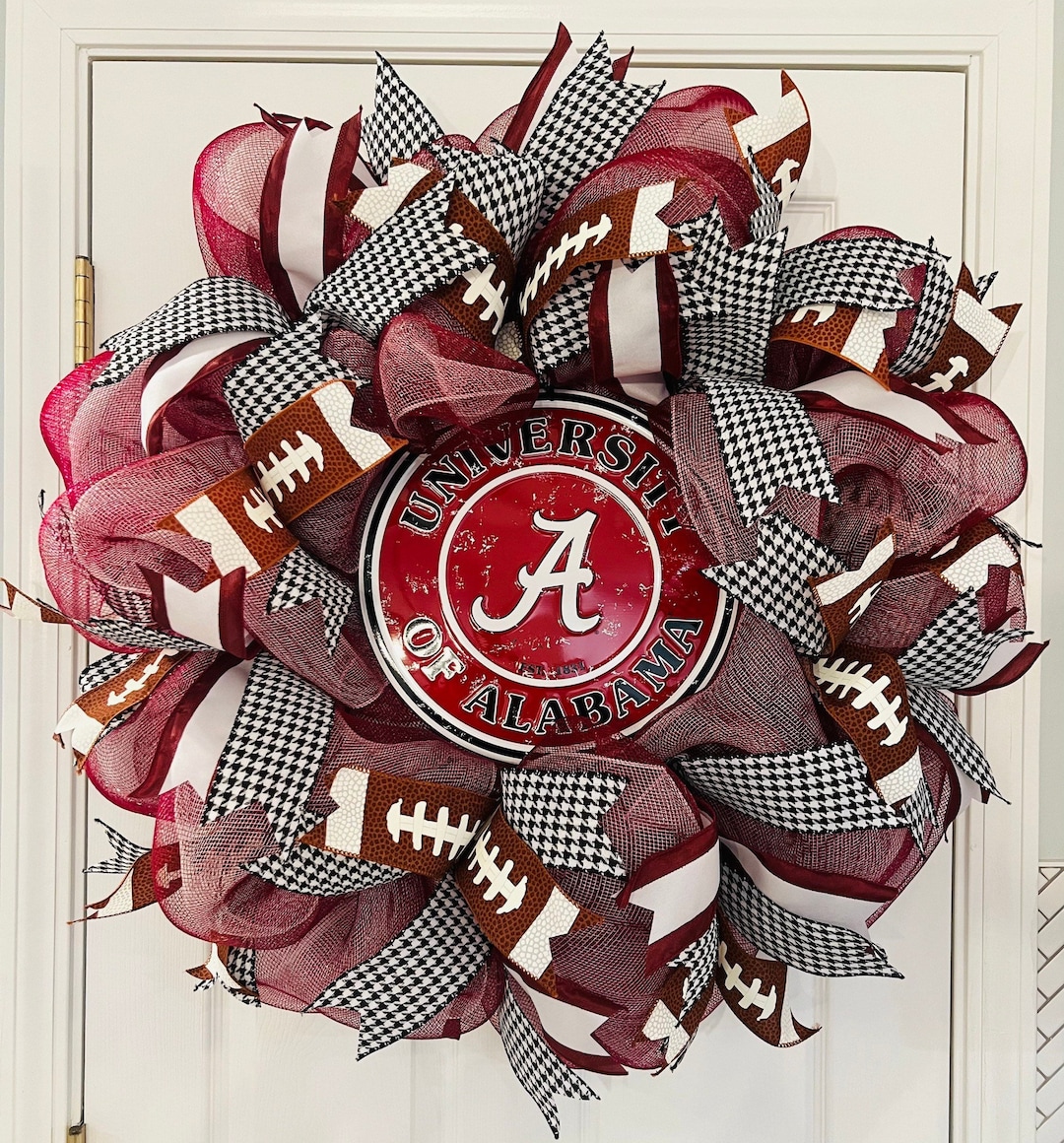 Alabama Wreath, University of Alabama Wreath, Crimson Tide Wreath, Roll ...
