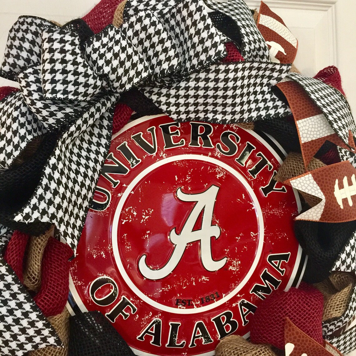 Alabama Wreath University of Alabama Wreath Crimson Tide - Etsy