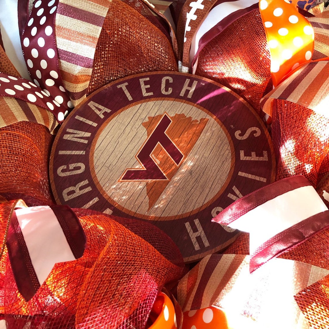 Virginia Tech Wreath Hokies Wreath VT Wreath Hokies | Etsy