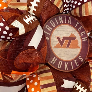 Virginia Tech Wreath, Hokies Wreath, VT Wreath, Hokies Football Wreath ...