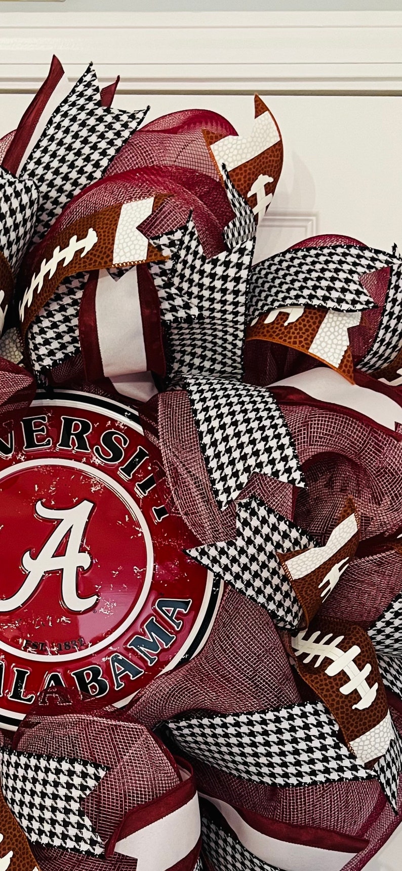 Alabama Wreath University of Alabama Wreath Crimson Tide - Etsy