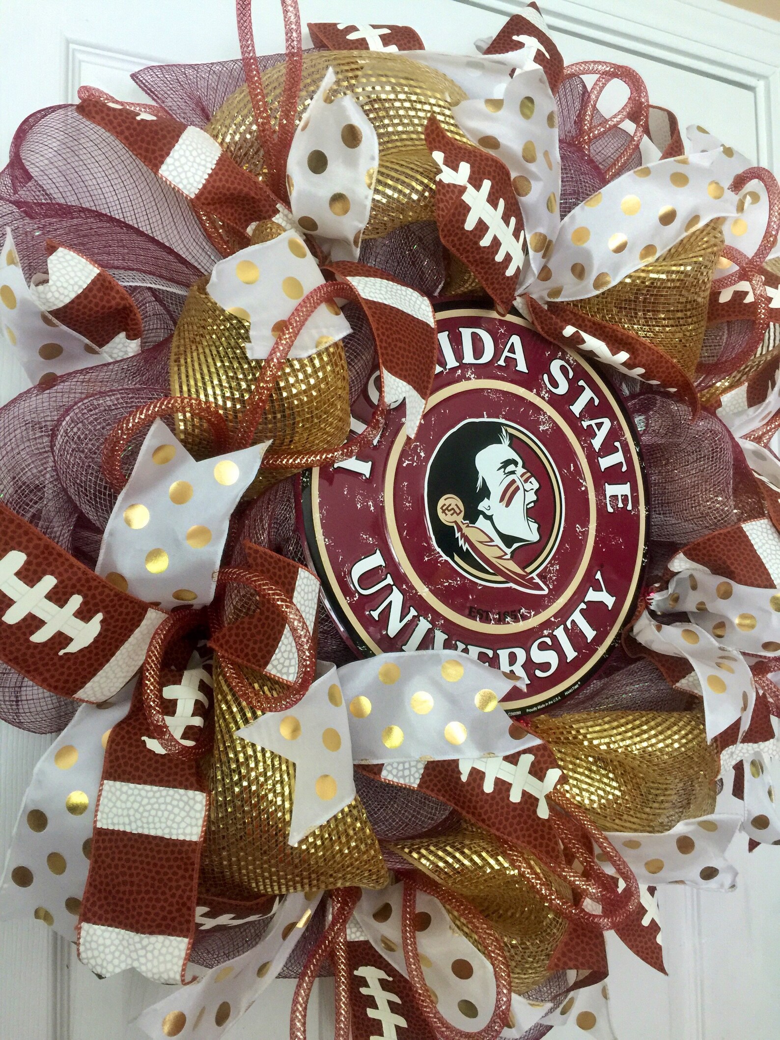 Florida State Wreath FSU Wreath Seminole Wreath Seminole - Etsy