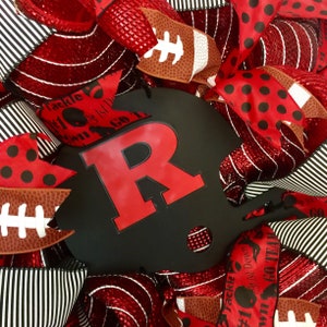 Rutgers Wreath, Rutgers Decor, Rutgers Football Wreath, Rutgers ...