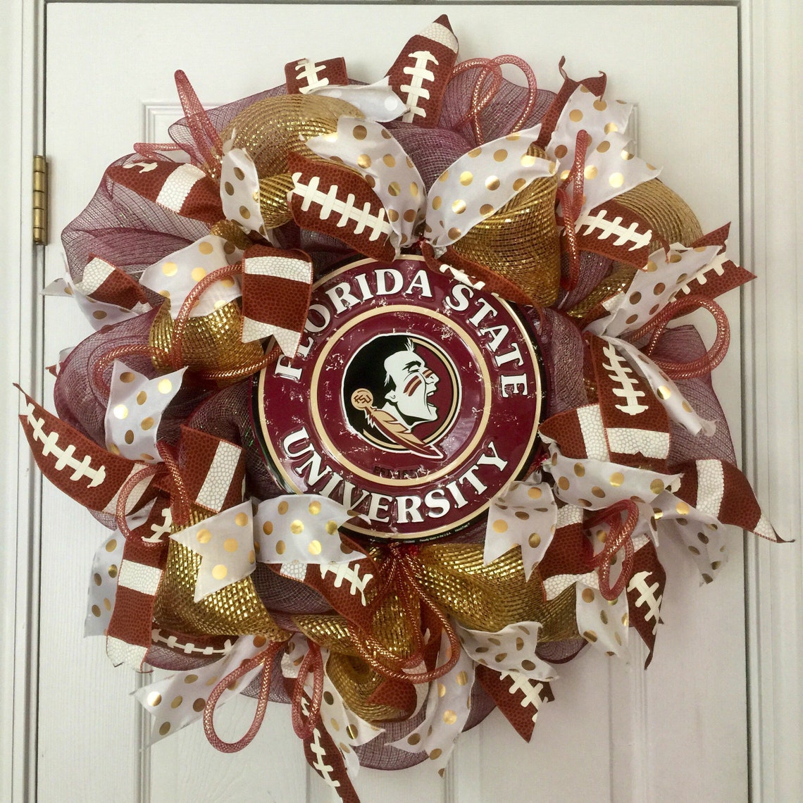 Florida State Wreath FSU Wreath Seminole Wreath Seminole - Etsy
