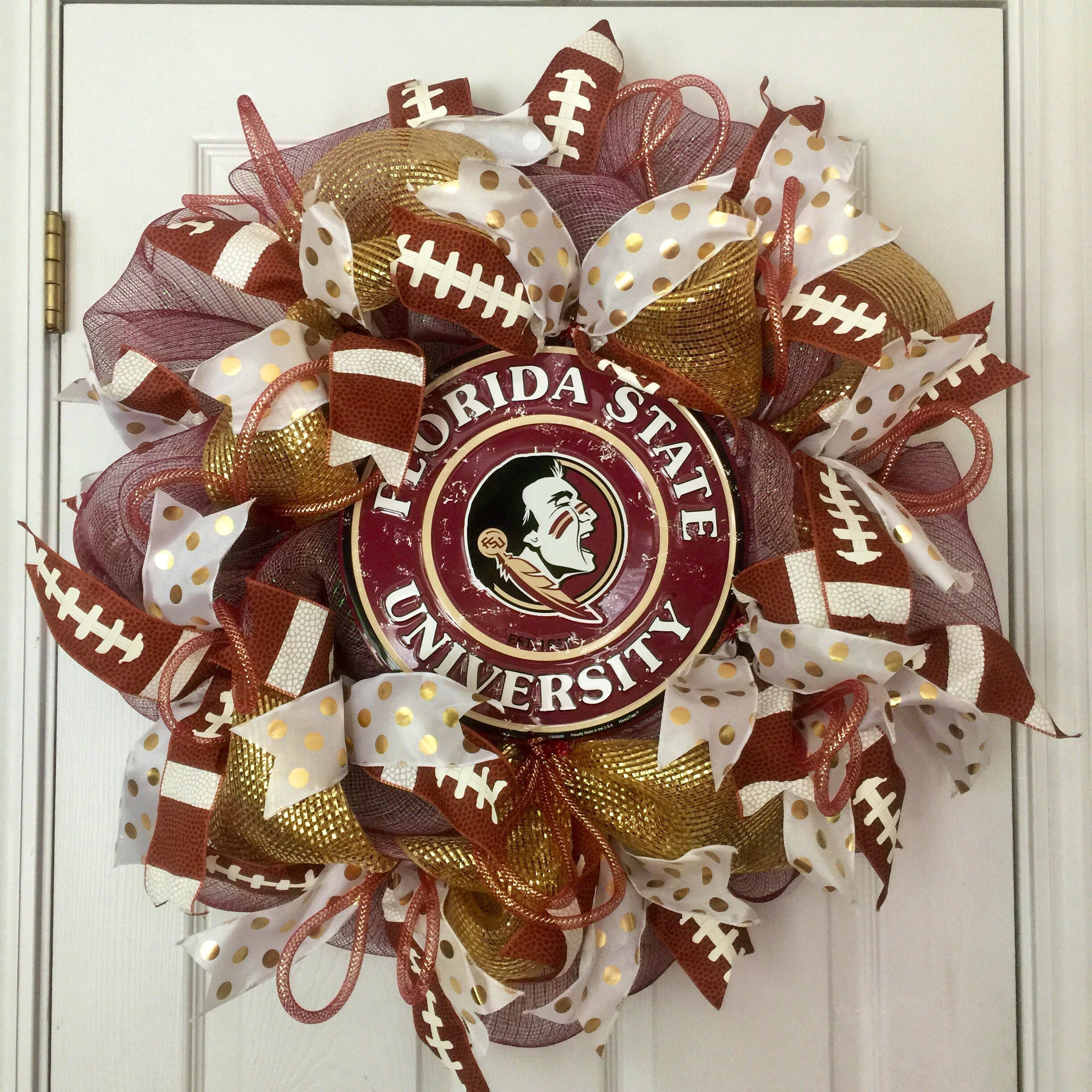 Florida State Wreath FSU Wreath Seminole Wreath Seminole - Etsy