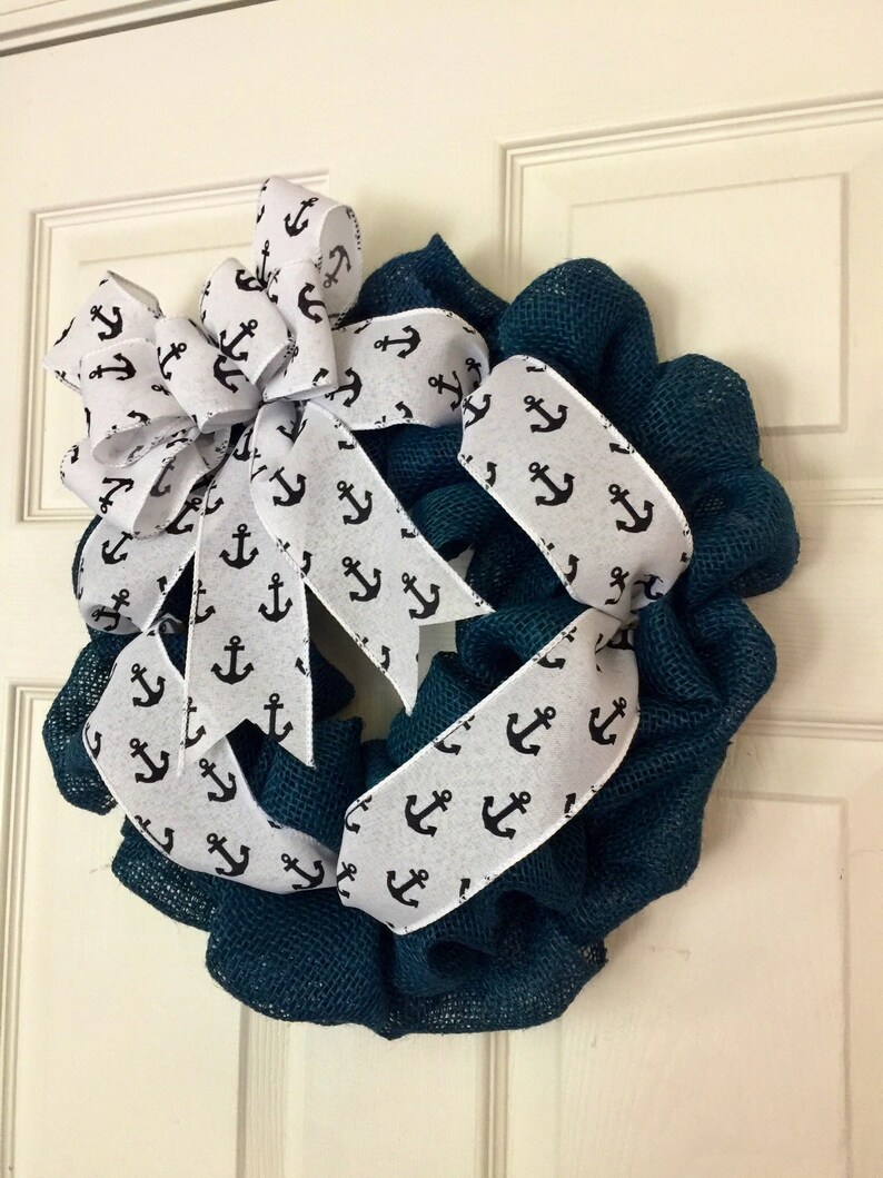 Nautical Wreath Summer Wreath Anchor Wreath Baby Boy - Etsy