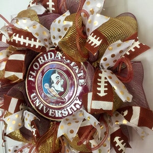 Florida State Wreath, FSU Wreath, Seminole Wreath, Seminole Decor ...