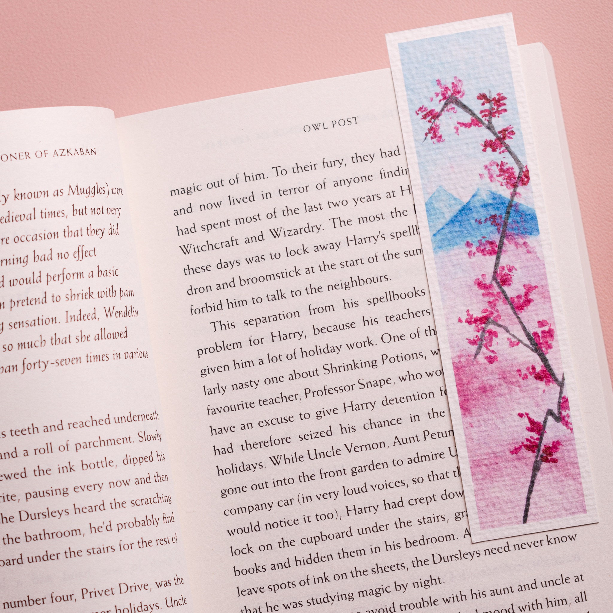 Cherry Blossom Watercolour Bookmark | Etsy