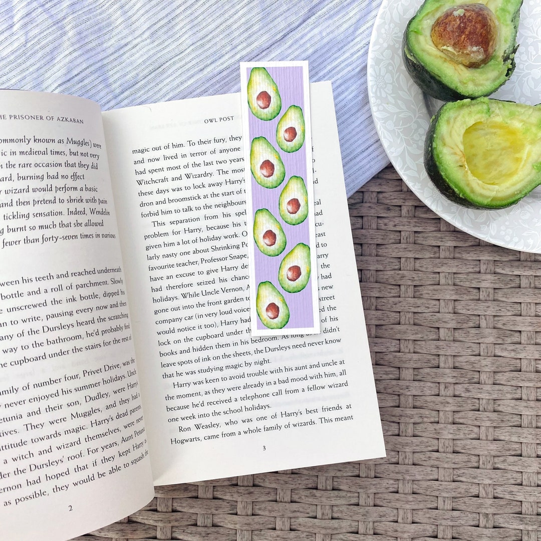Avocado Watercolour Bookmark - Etsy UK