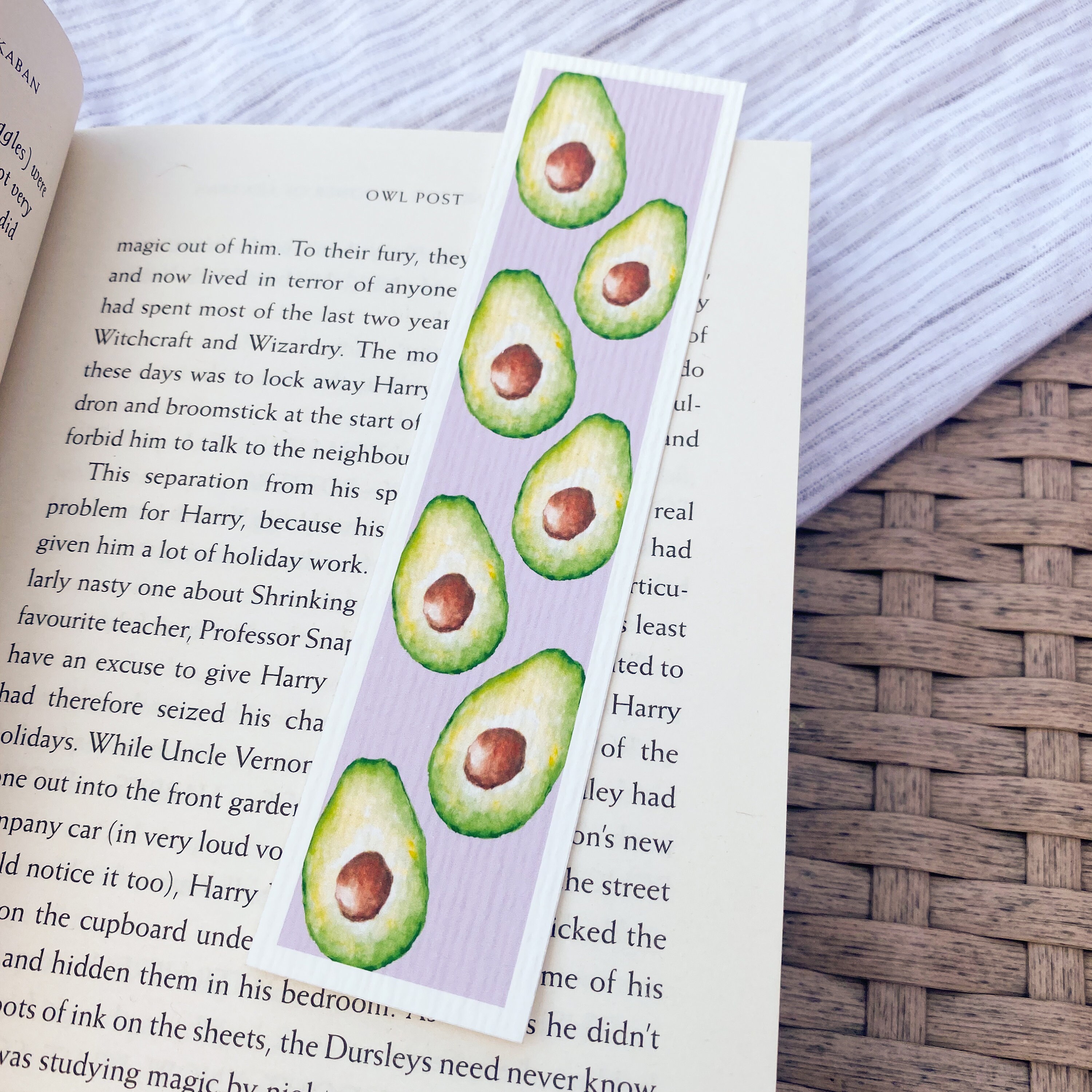Avocado Watercolour Bookmark - Etsy UK