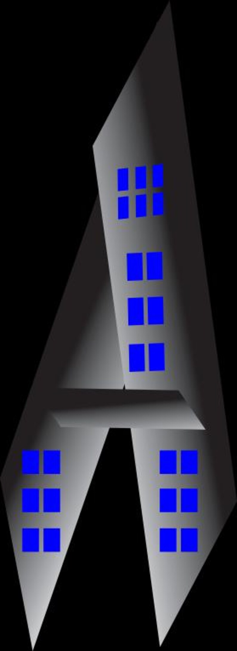 Letter A Building Logo Design With PNG File - Etsy