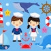 Nautical Kids Clipart / Sailor Boy Clip Art / Sailor Girl Clip Art - Etsy