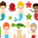 Mermaid Merman Clipart | Mermen Clip Art - Etsy
