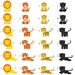 Big Cats Clipart / Lion / Tiger / Leopard / Snow Leopard / Puma ...