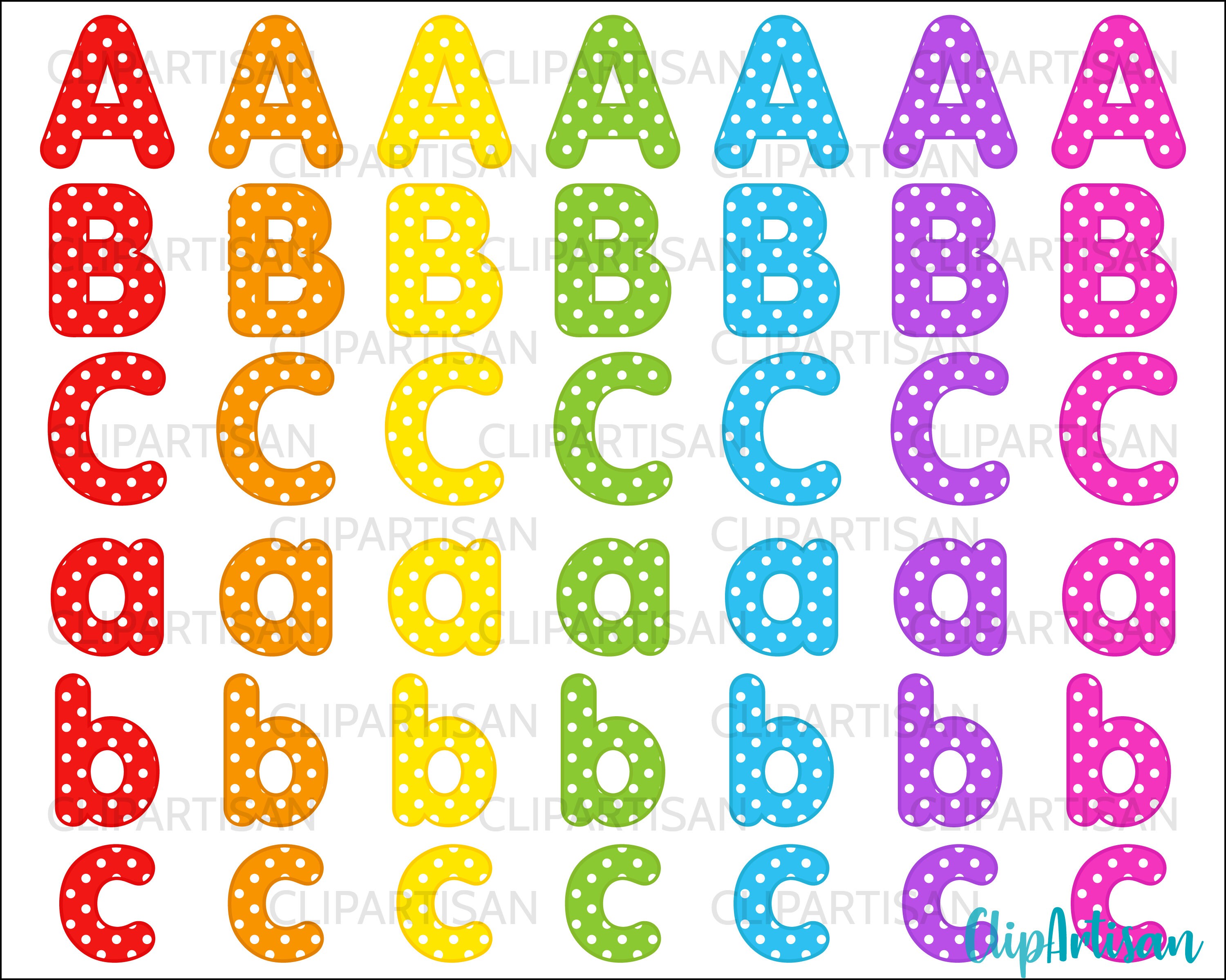 Alphabet Clip Art ABC Illustrations Alphabet Letters Back - Etsy