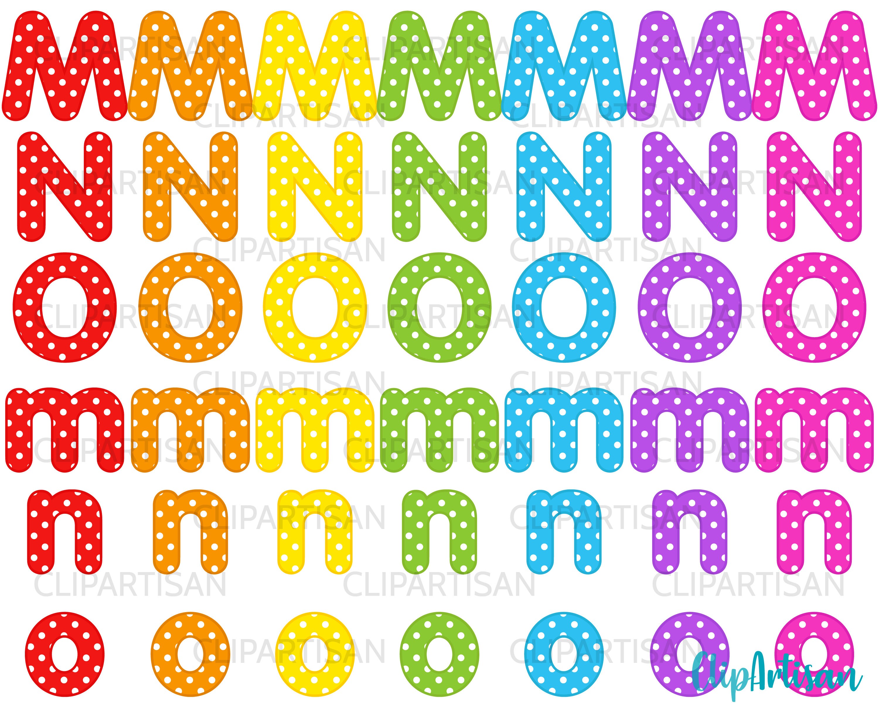 Alphabet Clip Art ABC Illustrations MNO Alphabet Letters - Etsy UK