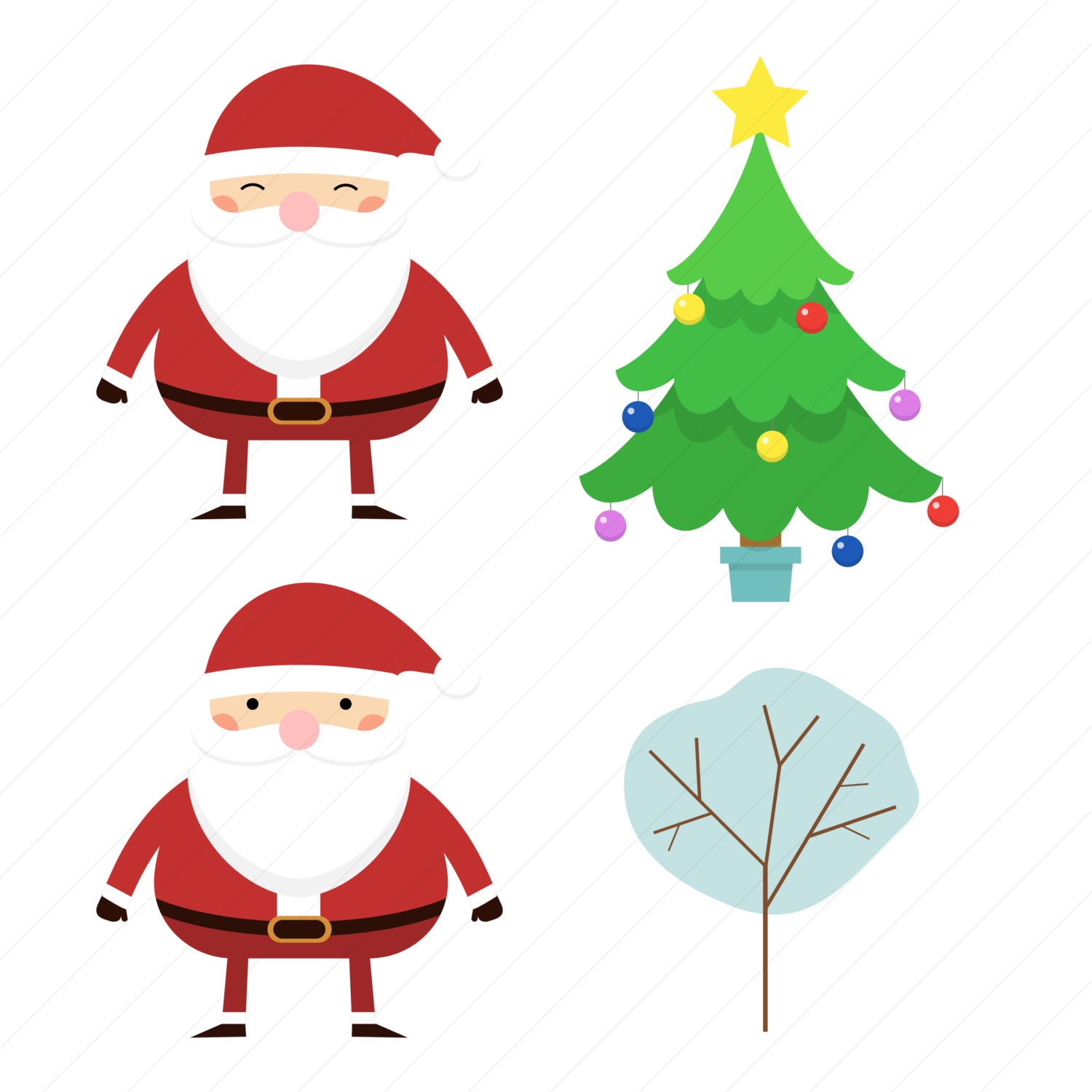 Christmas Clipart / Santa Clipart / Reindeer Clipart / Penguin - Etsy