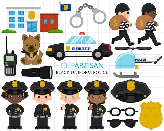 Policeman Clip Art Black And White