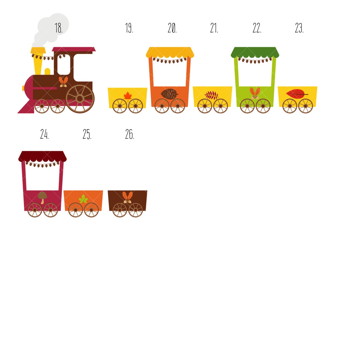 Woodland Animal Train Clipart / Cute Animal Clip Art - Etsy