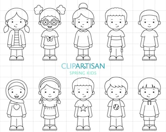 24 Kids Clipart, Children Clipart, Girl Clipart, Boy Clipart, Baby ...