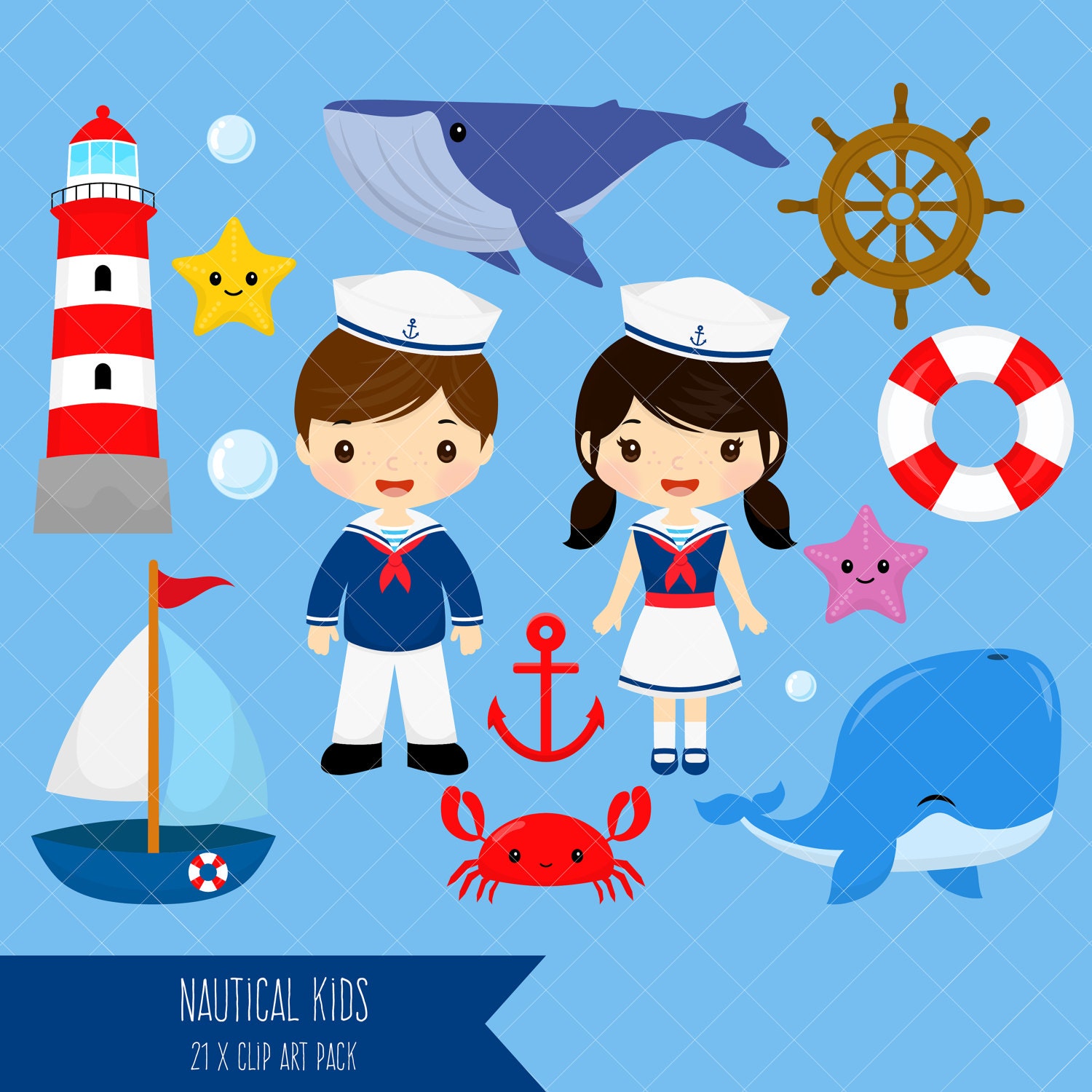 Nautical Boy Clip Art