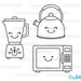 Kawaii Kitchen Digital Stamps , Cute Kitchen Cooking Clip Art Set ...